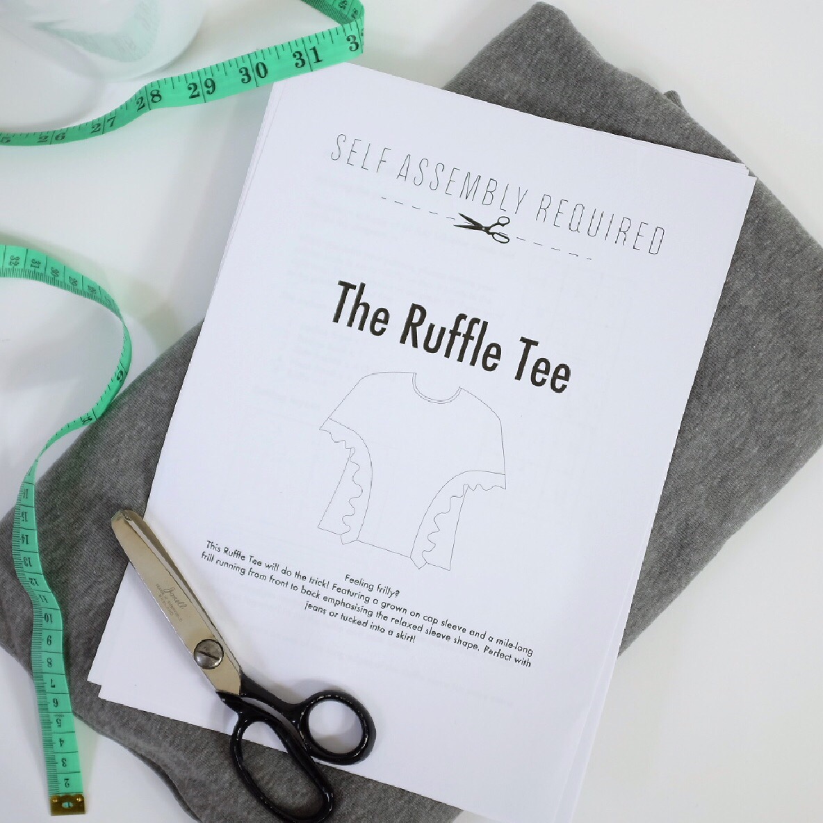 The Ruffle Tee pattern for free! – Self Assembly Required
